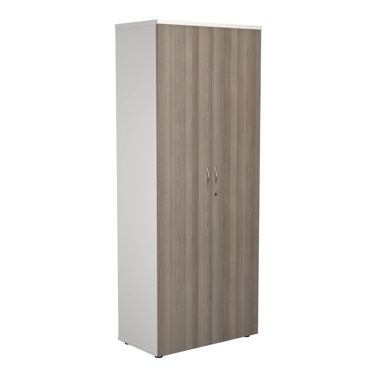 2000mm White Frame High Wooden Cupboard | Office Supermarket — Office ...