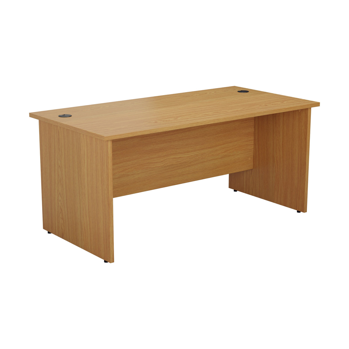 One Panel Rectangular Oak Office Desk - 600mm Deep — Office Supermarket ...